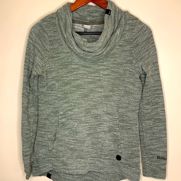 Bench | Sweaters | Bench Green White High Neck Pocket Long Sleeve Baja ...